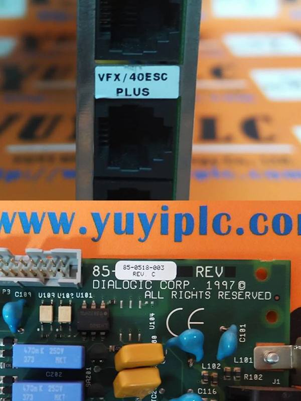 DIALOGIC VFX/40ESC 85-0518-003 REV.C VOICE/FAX CARD - 裕益科技自動化設備可程式編碼器PLC分散式控制系統DCS
